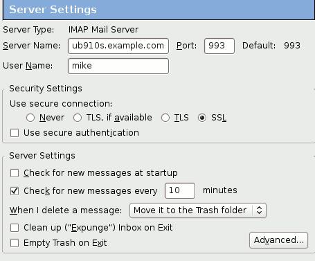 Postfix Mail Server Tutorial: Thunderbird the Secure Client with TLS, SMTP AUTH and Dovecot